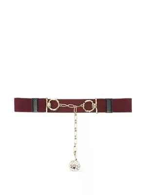 La DoubleJ Chain-embellished Belt - Red