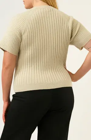 ESTELLE Ribbed Raglan Sleeve Sweater