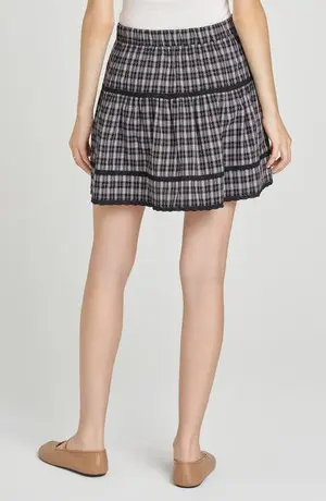 WAYF Odette Plaid Mini Skirt
