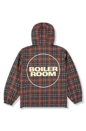 PLEASURES X Boiler Room Hooded Practice Zip Jacket - Brown