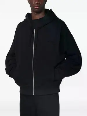 Alexander McQueen Zip-up Cotton Hoodie - Black