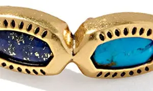 Kendra Scott Elisa Mini Hoop Earrings - Vintage Gold Blue Mix