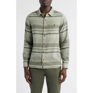 FREE FLY Seawool Flannel Button-up Shirt Sagebrush Stripe