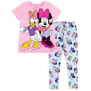 Disney Minnie Mouse T-shirt & Leggings Set - Pink/blue