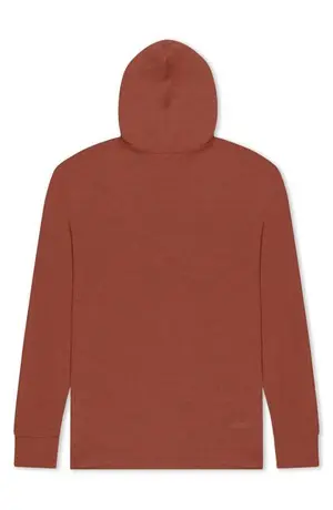 DALIX Ghost Hooded Long Sleeve Jersey Tee - Rust