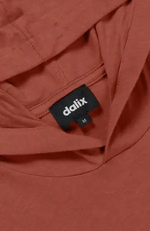 DALIX Ghost Hooded Long Sleeve Jersey Tee - Rust