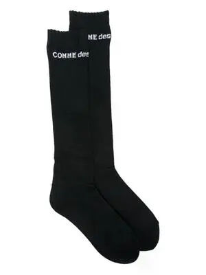 Comme Des Garçons Logo-detail Socks - Black