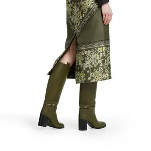 Gucci Leather Boots With Horsebit Detail