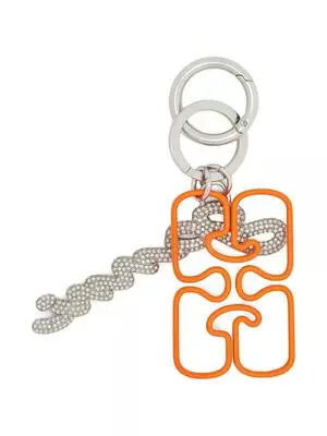 GANNI Chain-embellished Keyring - Silver