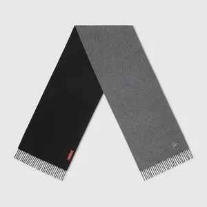 Gucci Cashmere Scarf With Patch Cashmere