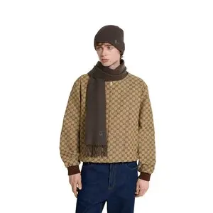 Gucci Cashmere Scarf With Patch Cashmere