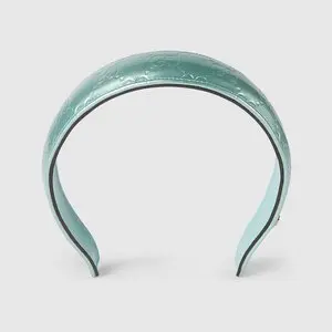 Gucci Gg Leather Headband - Blue