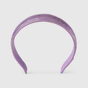 Gucci Gg Leather Hairband - Purple