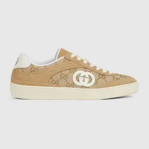 Gucci S G75 Suede Sneaker - Beige