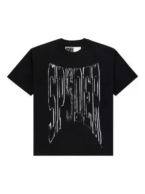 SP5DER Diffused Collegiate T-shirt - Black