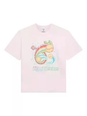 Casablanca Rainbow Tennis-ball Print T-shirt - Pink