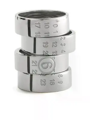 MAISON MARGIELA Number-engraved Stacked Rings