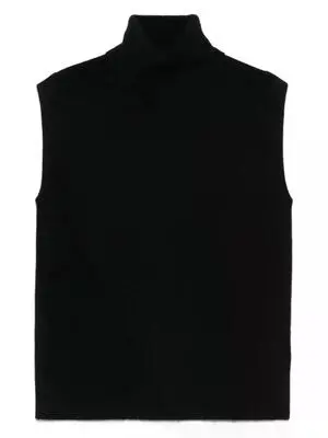 Black Sleeveless Turtleneck