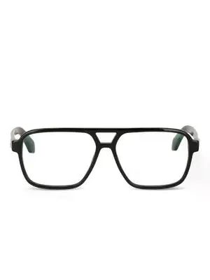 Off-White Rectangle Frame Glasses - Black