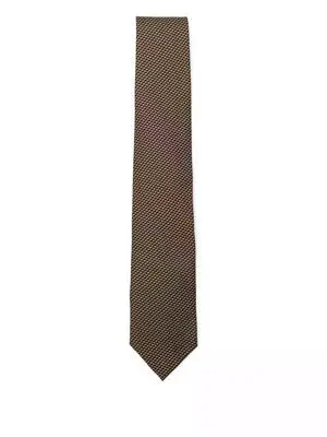 Brioni Patterned Silk Tie - Yellow