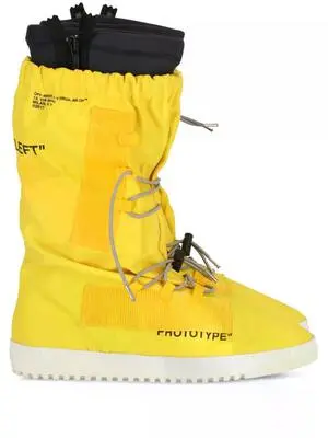 Off-white Zip Up Boots For Men