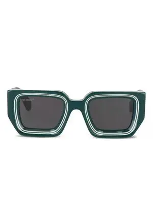 Off-White Square-frame Tinted Sunglasses - Green