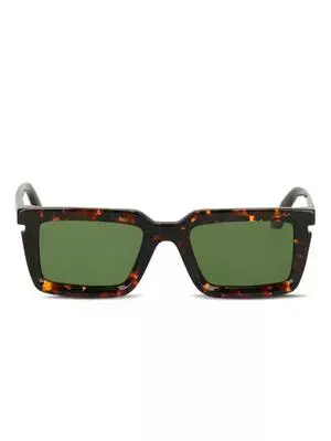 Off-White Tortoiseshell Square-frame Sunglasses - Black