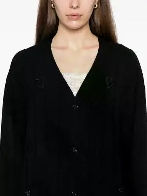 KIMHEKIM Heart-patch V-neck Cardigan