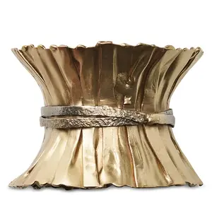 KIM SEYBERT Clinched Napkin Ring In Gold And Silver - Gold Silver
