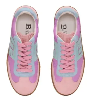 Balmain Swan Suede And Nylon Trainers - Multicolor