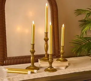 HOME REFLECTIONS Set Of 6 Flameless Tapers Decorator Set - One-color