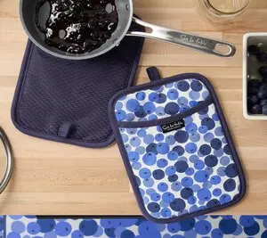 SUR LA TABLE KITCHEN ESSENTIALS Sltke Fresh Blueberries Pot Holders 2-pack Set