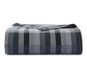 Eddie Bauer Windsor Stripe Blue Cotton Full/que En Blanket - One-color