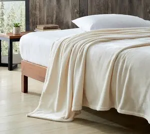 Eddie Bauer Ultra Soft White Flannel Full/queen Blanket