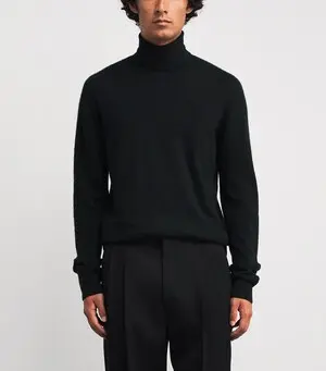 THE ROW Bjorn Cashmere Rollneck Sweater - Black