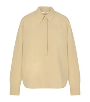 THE ROW Margan Cotton Polo Shirt - Beige