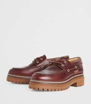 Max Mara Leather Heeled Boat Shoes