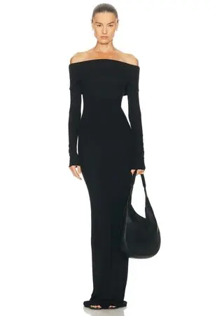 Women's Long-Sleeve Off-the-Shoulder Maxi Dresses