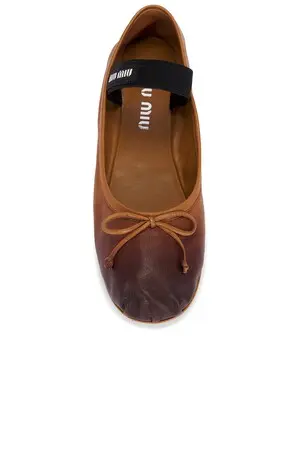 Miu Miu Ballerina Flat - Caramel