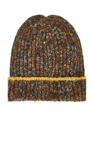 THE ELDER STATESMAN Confetti Watchman Beanie - Confetti Brown