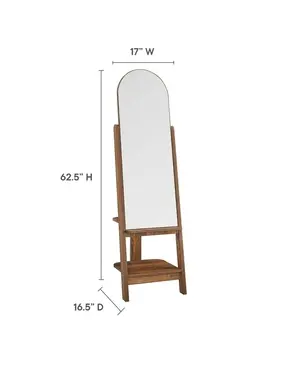 MODWAY Ascend Standing Mirror - Walnut