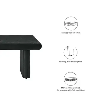 MODWAY Relic Concrete Textured Coffee Table