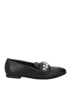 Casadei Leather Embellished Loafers - Black
