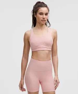 Lululemon Energy Jacquard Bra Medium Support, B–d Cups - Trace Texture Pink Haze