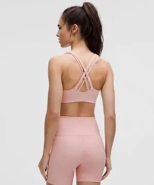 Lululemon Energy Jacquard Bra Medium Support, B–d Cups - Trace Texture Pink Haze