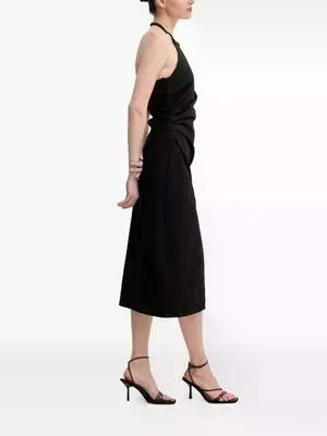 A.L.C. Halterneck Draped Midi Dress