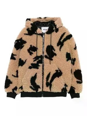 MSGM Rabbit-print Hooded Jacket