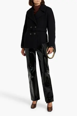 Vince Belted Double-breasted Wool-blend Coat