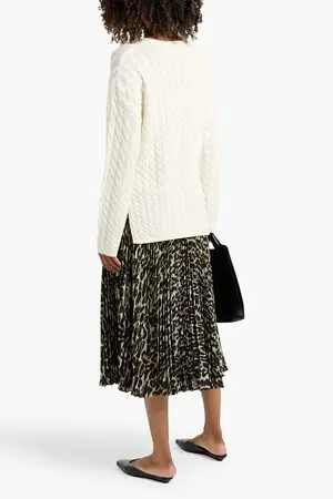 Theory Cable-knit Merino Wool-blend Sweater