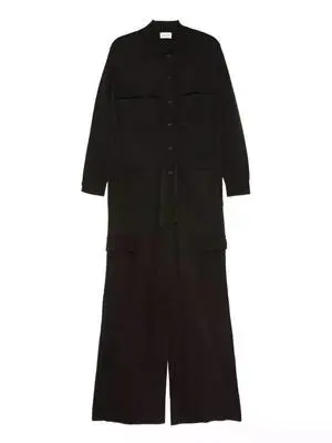 P.a.r.o.s.h Wool-cashmere Blend Jumpsuit - Brown